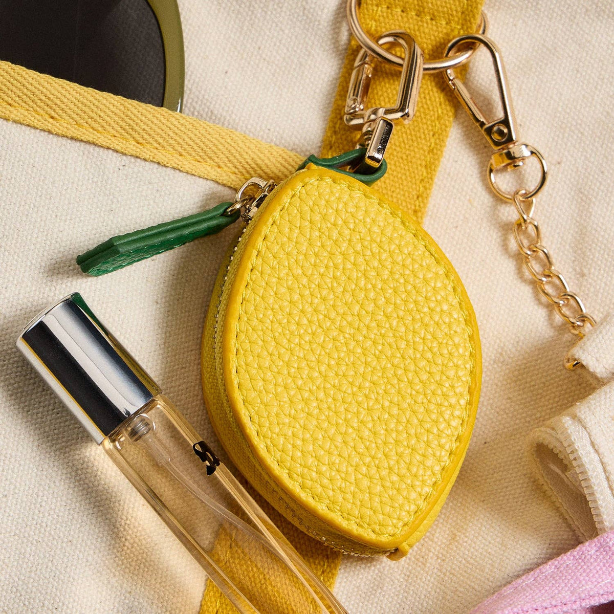 Lemon Leather Pouch Keychain — Dutch Growers Regina