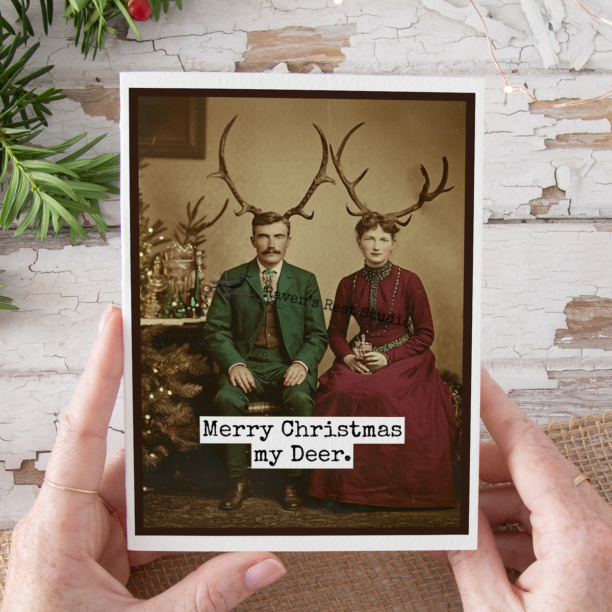 Unconventional Funny Christmas Card. Merry Christmas my Deer — Dutch ...